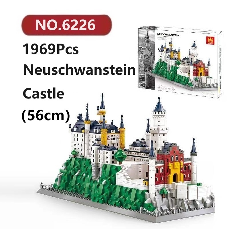 Neuschwanstein Castle Germany Building Blocks 1969 Pcs WANGE ...
