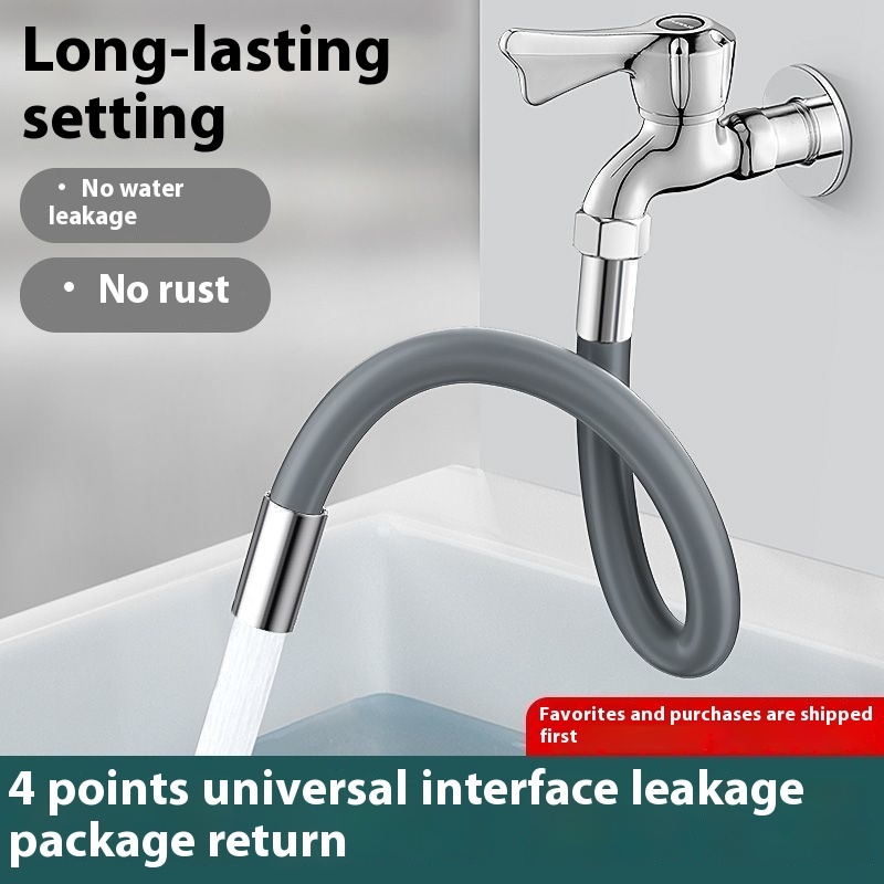 Extend the universal joint of the water pipe and connect it to the mop ...