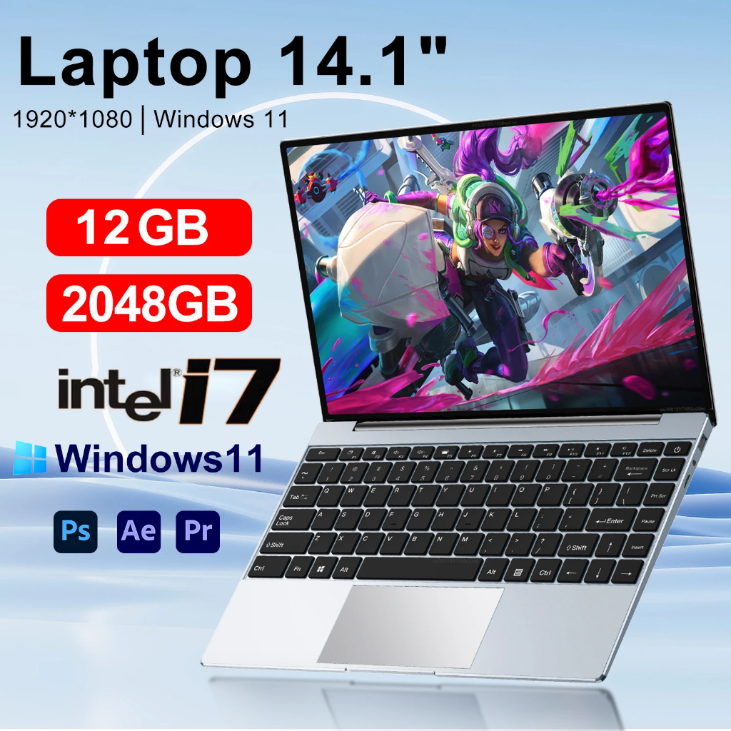 Student Notebook Learning Laptop 14.1 inch Intel core i7 12G RAM 128GB ...