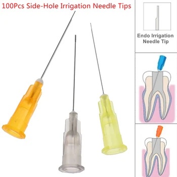 100pcs/pack Dental Endo Irrigation Needle Tip Dental Root Canal Lateral ...