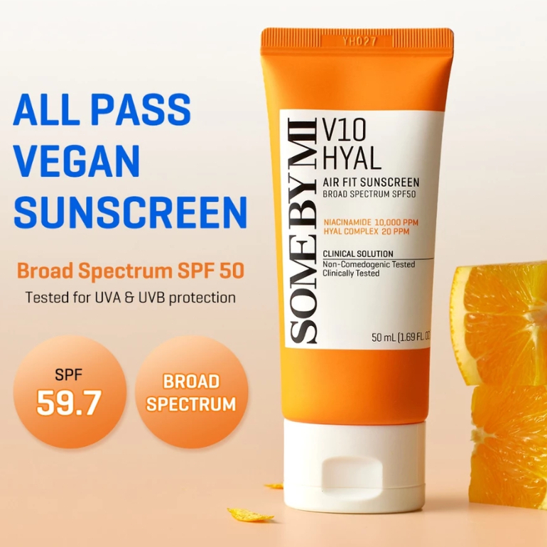 SOME BY MI V10 Hyal Air Fit Sunscreen 50ml Broad Spectrum SPF50 ...
