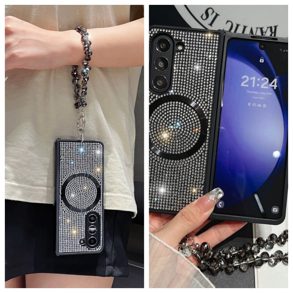 Couple Magnetic Casing Z Fold7 Fold5 Z Fold6 Ins Bling for Samsung ...