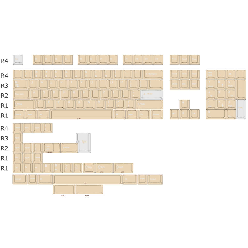 -LW- GMK Dune Keycaps PBT Keycaps CHERRY Profile Mechanical Keyboard ...