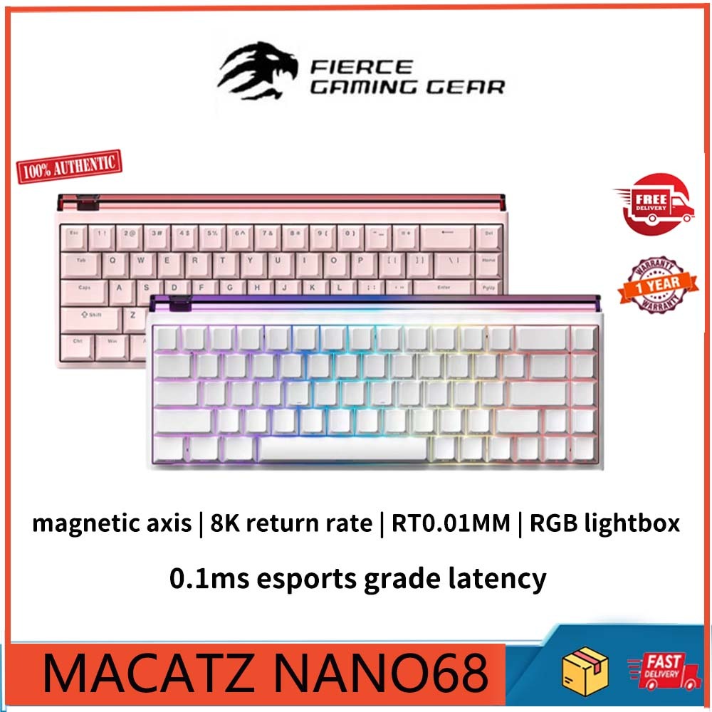 MADCATZ NANO68 wired gaming magnetic axis keyboard, 8K return rate+128K ...