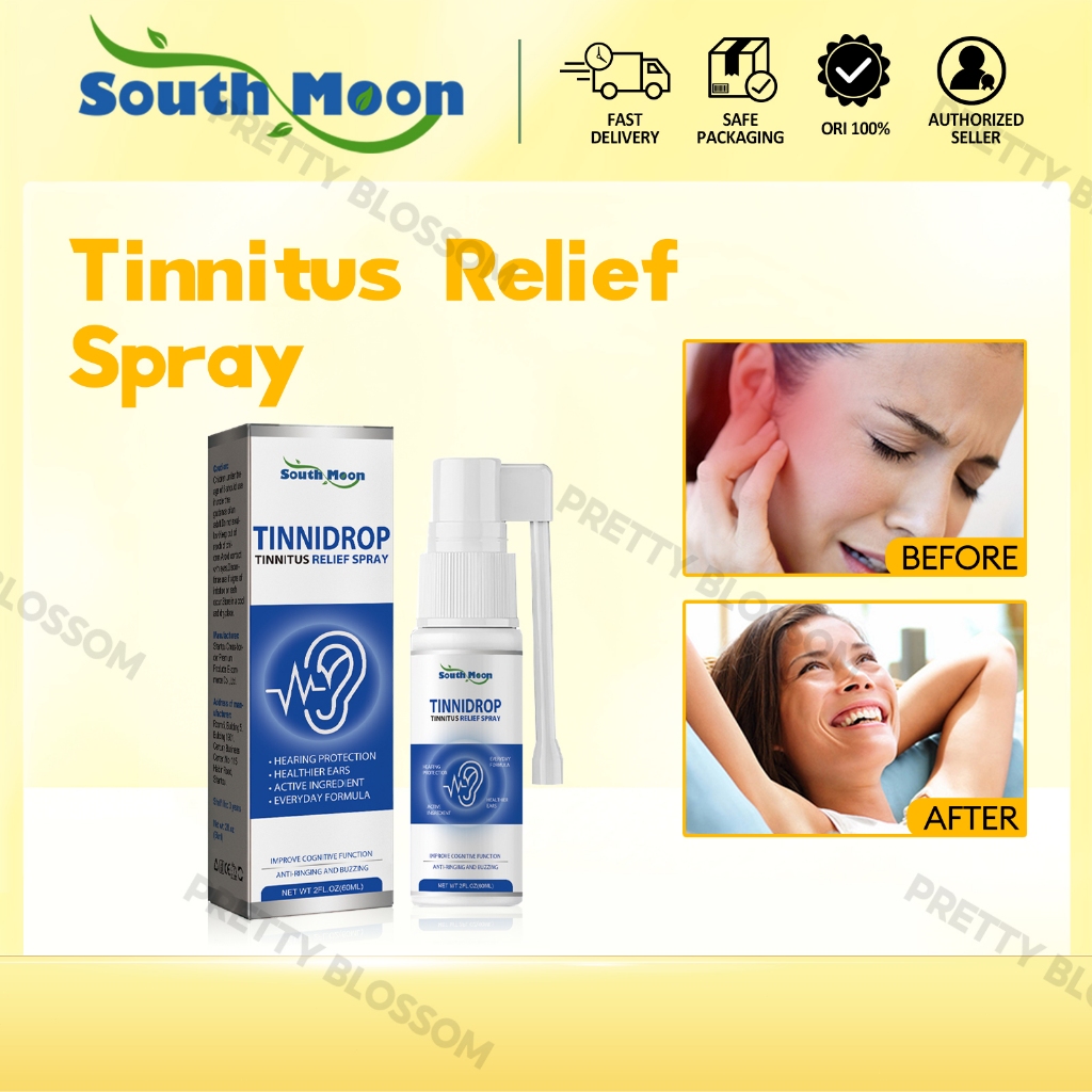 South Moon Tinnidrop Tinnitus Relief Spray 60ml Ear Ringing Treatment ...