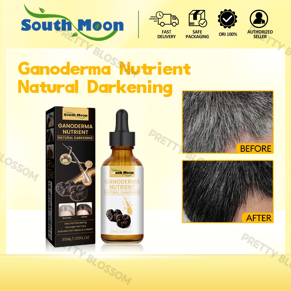 South Moon 30ml DARKA Anti-Greying Hair Serum Ganoderma Nutrient ...