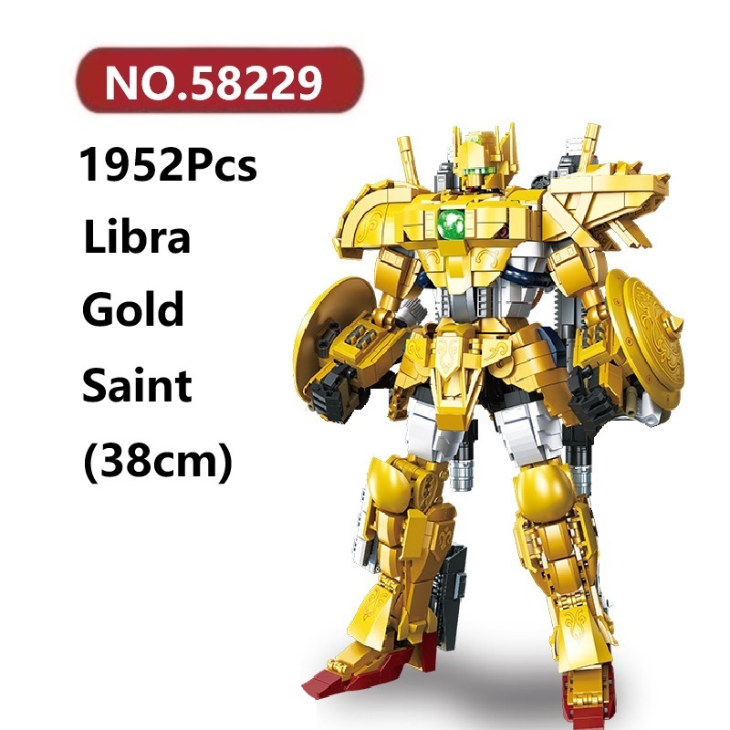 Libra Gold Saint Seiya Building Blocks 1952 Pcs JIE STAR Mecha Bricks ...