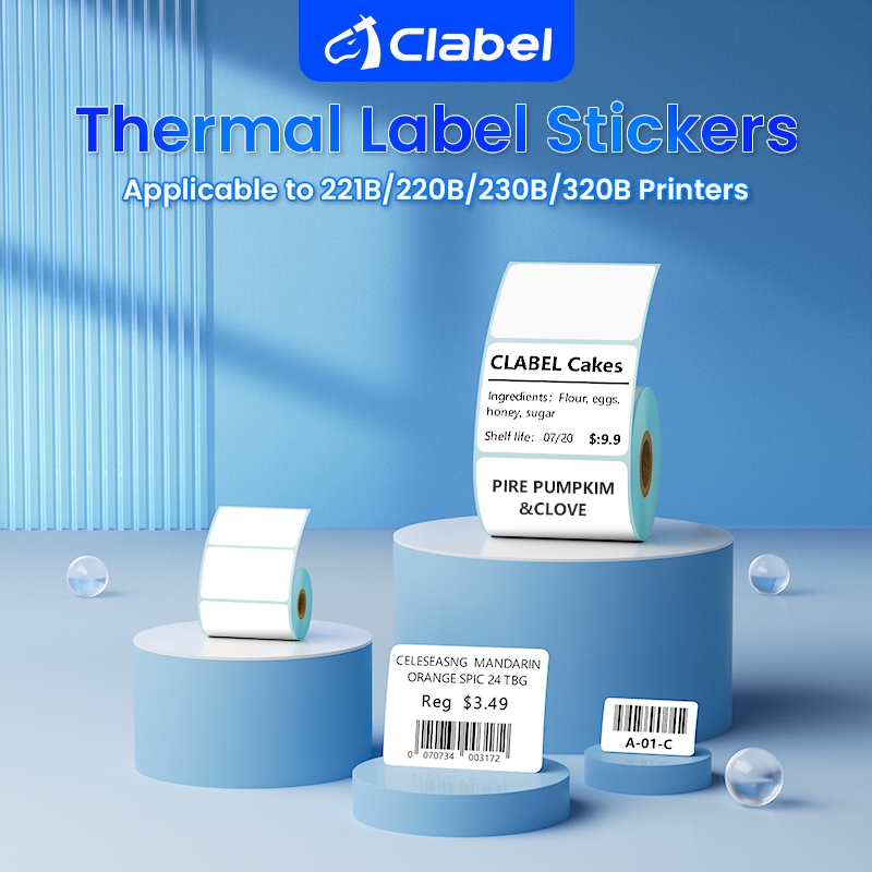 3 Roll Thermal Label Sticker Compatible with other thermal printers For CLABEL 221B/220B/230B ...