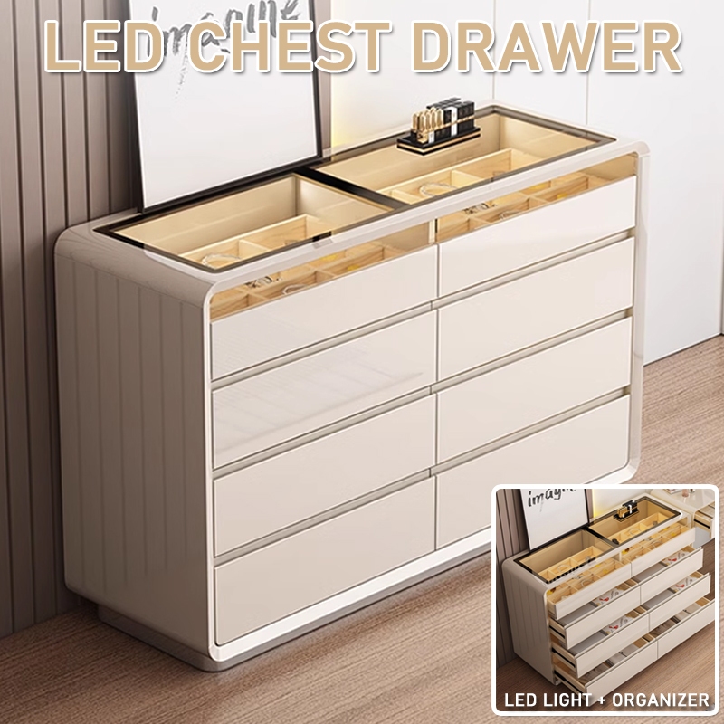 Drawer With Light Display Cabinet Dressing Table | Shopee Singapore