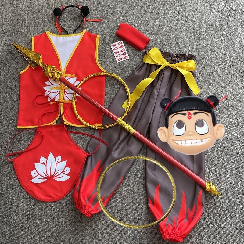 2025 Nezha Cosplay Costume for Kids Anime Costume for Boys & Girls Full ...