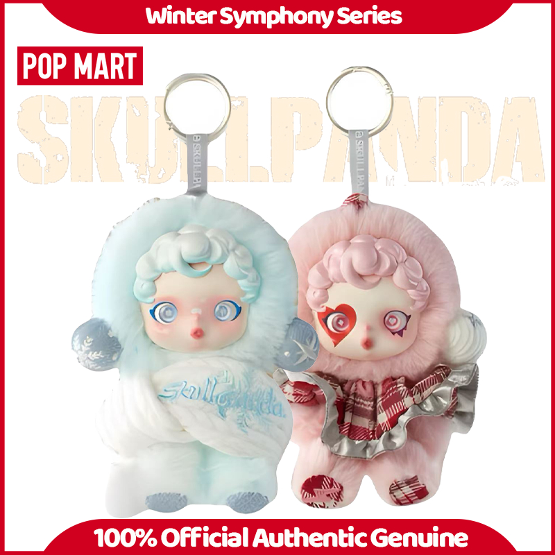 POPMART x SKULLPANDA Winter Symphony Series SP Vinyl Face Plush Doll ...