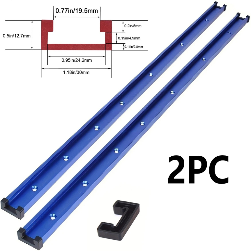 2pcs 800mm Type 30 Woodworking T-slot Track Woodworking Slide Track ...
