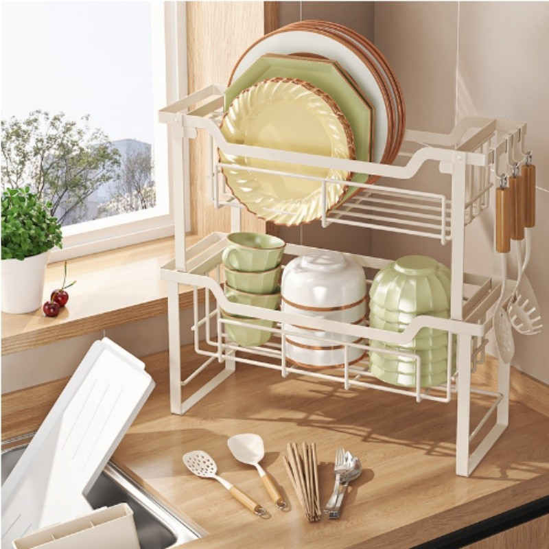Kitchen dish storage rack narrow sink pool narrow edge drain rack ...