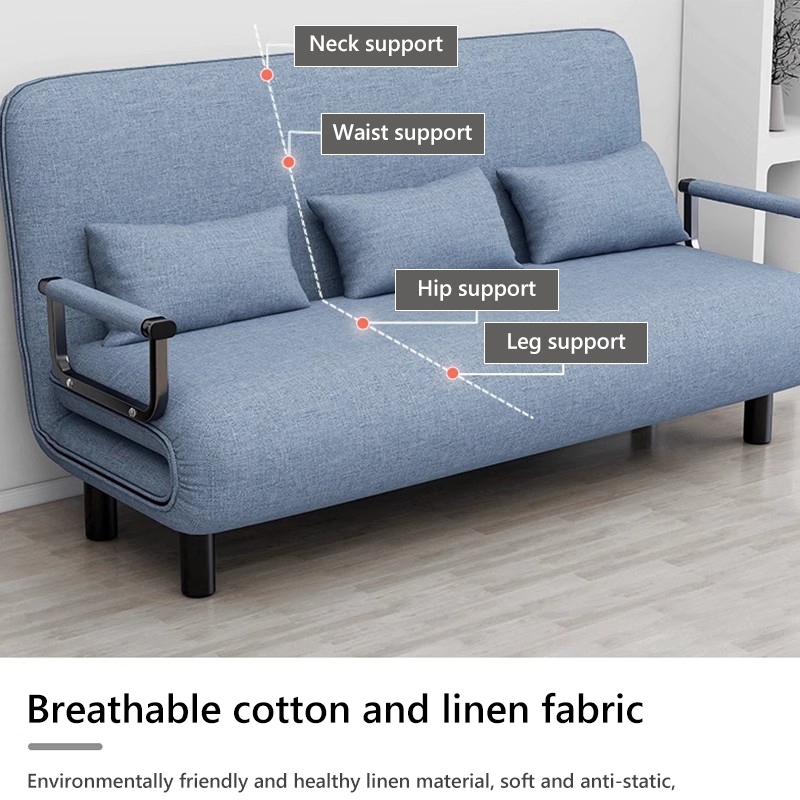 Foldable Velvet SofaBed Single Sofa Bed Foldable Bed Chair Foldable ...