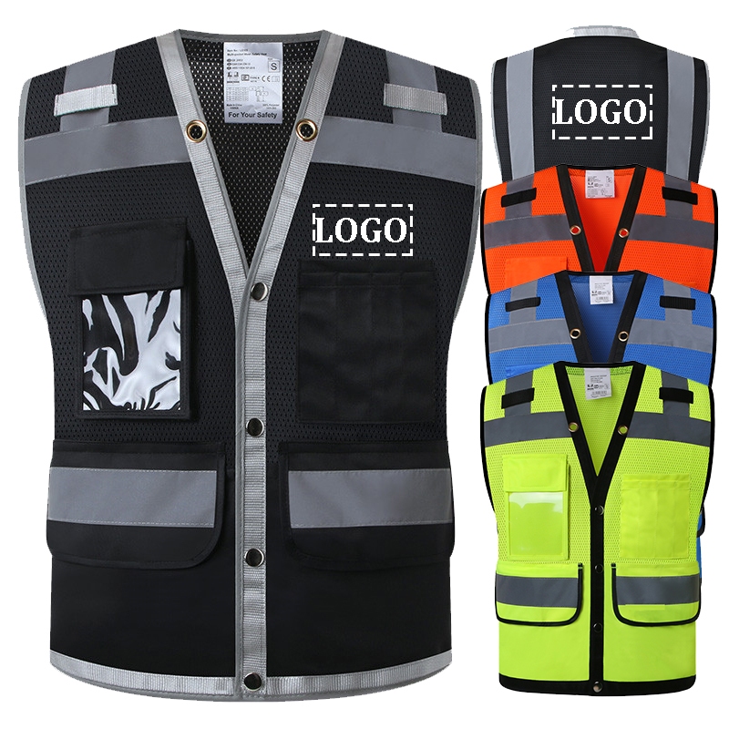 Hi Vis Safety Vest Mesh Reflective Work Vest for Warehouse Construction ...