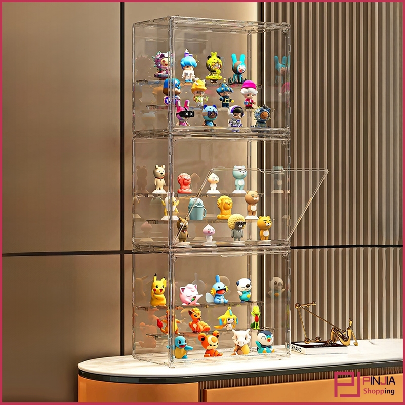 Acrylic Popmart Display Box Figurine Display Case Lego Toy Molly Blind ...