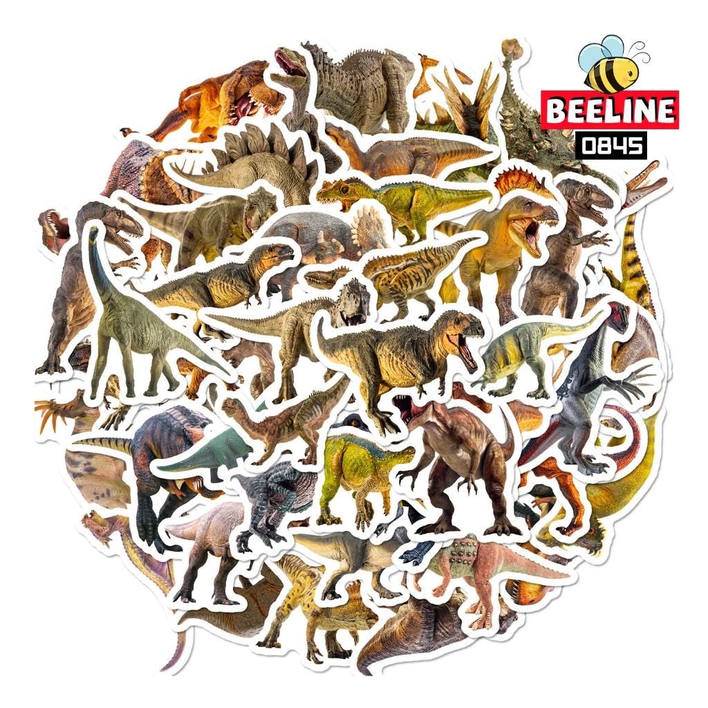 Beeline 50 Pcs Dinosaurs Stickers Jurassic World Diy Waterproof ...