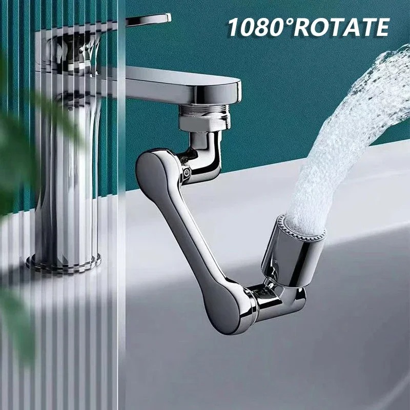 1080° Rotatable Extension Faucet Sprayer Head 2 Spray Modes Universal ...
