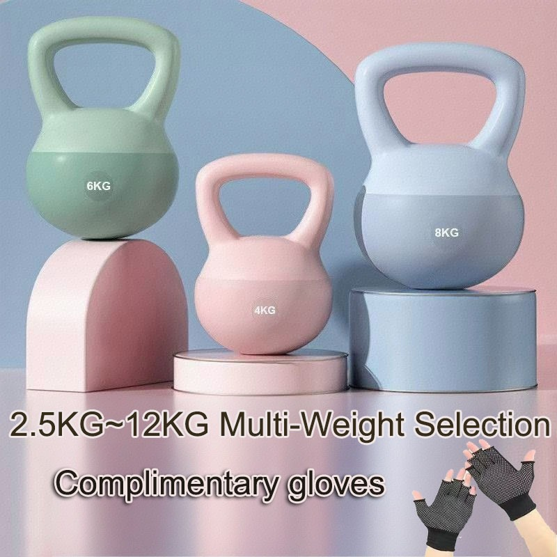 Soft Kettlebel Exercise Dumbbell 2-12KG Women Exercise Hip Strength ...