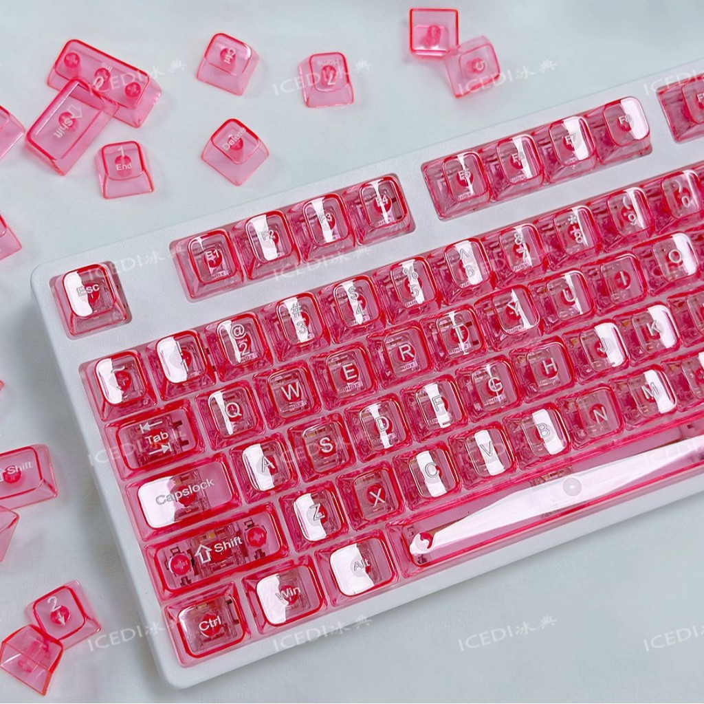 Keycaps Set Clear Transparent Keycap Shine Through Keycaps For ...