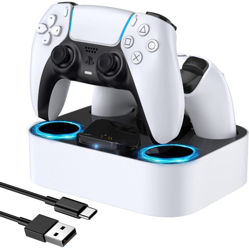 NEWDERY Wireless Controller Type-c Dual Fast Charger PS5 Type-C ...