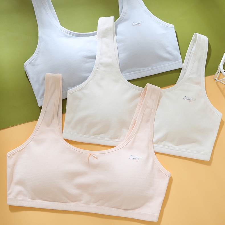 Girl bra kids sports white vest student junior development singlet ...