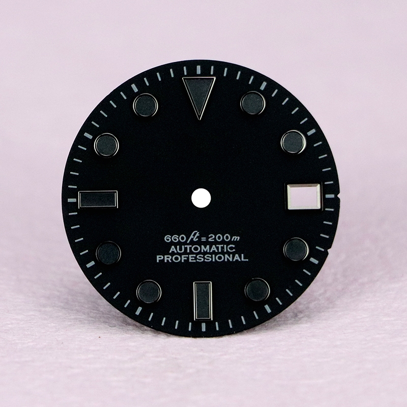 28.5mm Watch DIAL NH35 DIAL SEIKO Watch Modified NH35 Movement Black ...