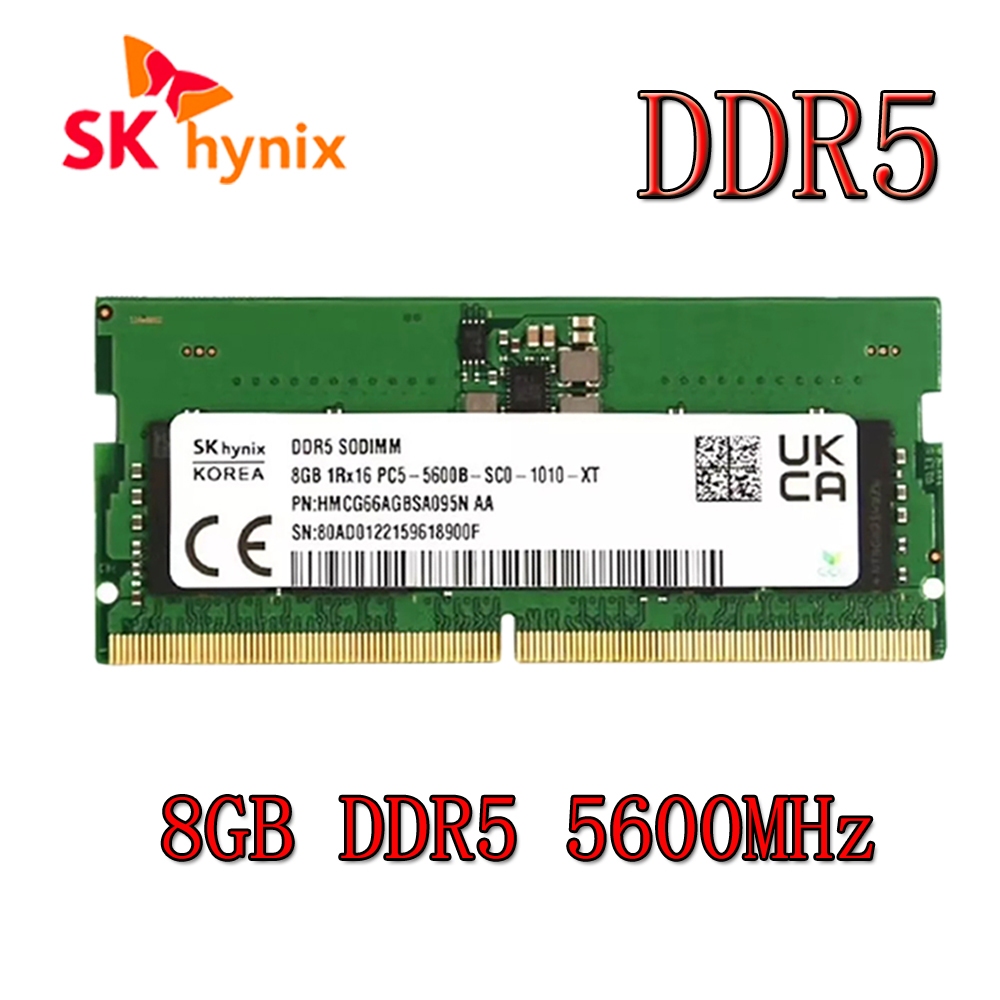 SK Hynix DDR5 SODIMM RAM 8GB DDR5 5600MHz PC5-44800S 1.1V Laptop Memory Notebook RAM CL46 ...