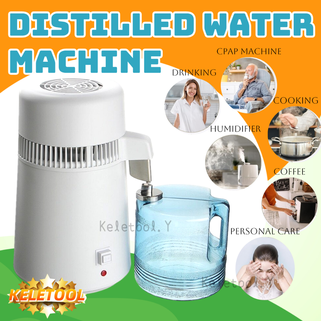 750W 4L water distiller machine 304 stainless steel water distiller ...