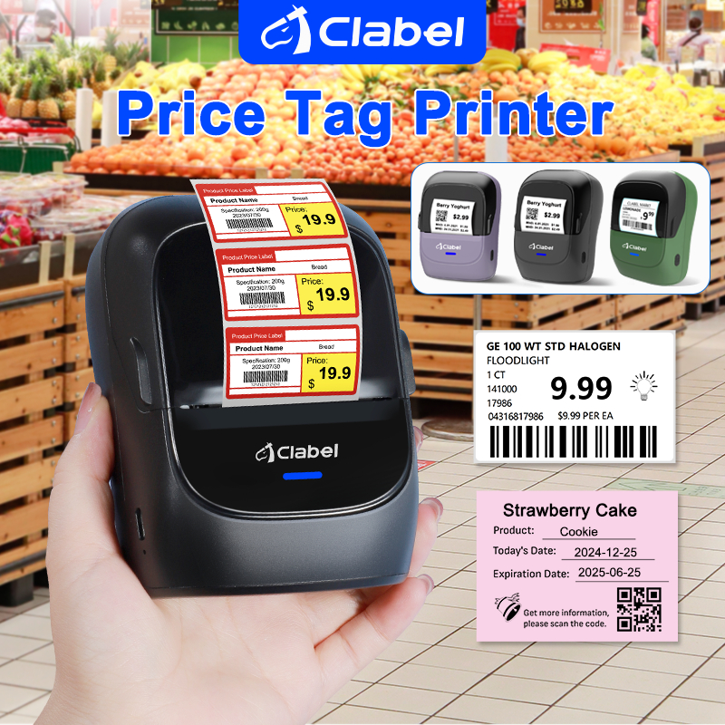 CLABEL 221B Label Printer Portable Sticker Printer Thermal Printer ...