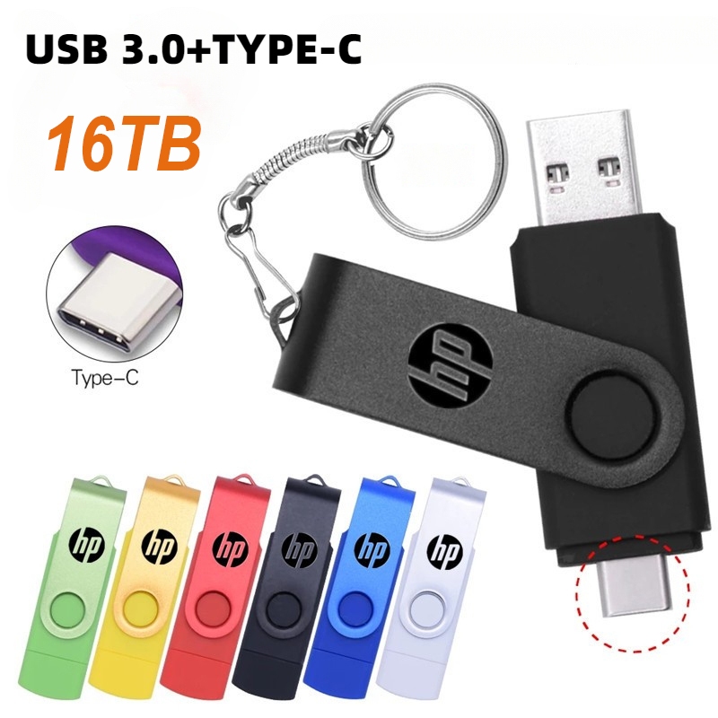 16TB 2-in-1 pen driver USB 3.0 storage disk Type-c 1TB 2TB 4TB 8TB OTG ...