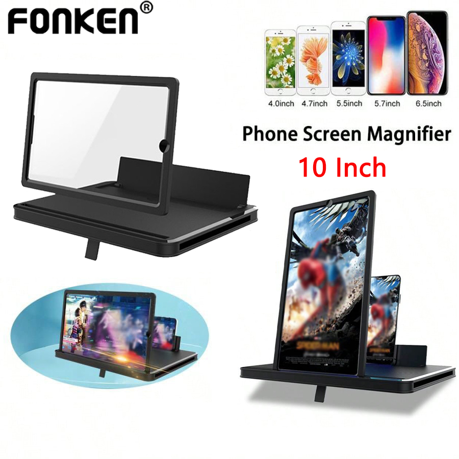 Fonken Phone Screen Magnifier 10 Inch HD Video Magnifying Glass Mobile ...