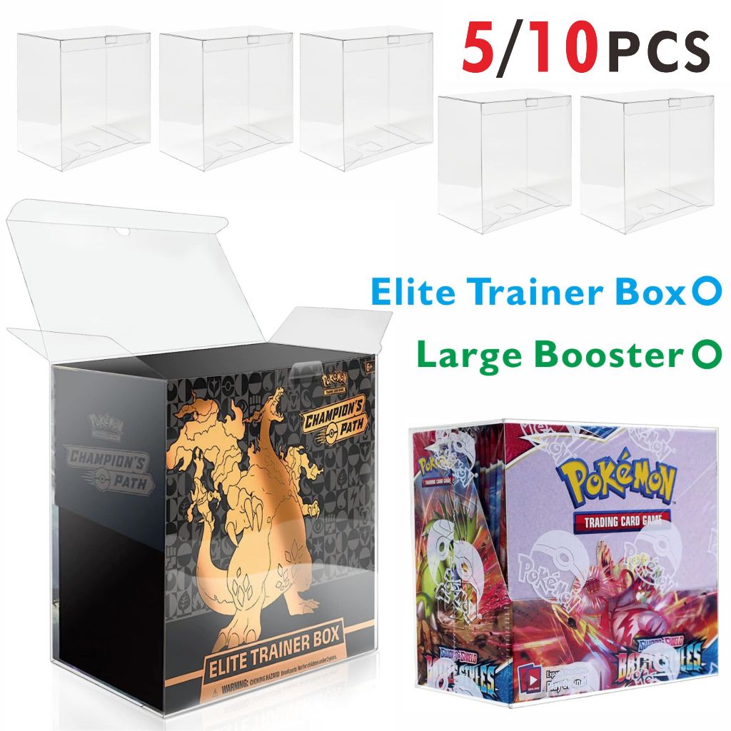 ETB & Booster Pokemon Clear Plastic Box Trainer Box Elite Trainer ...