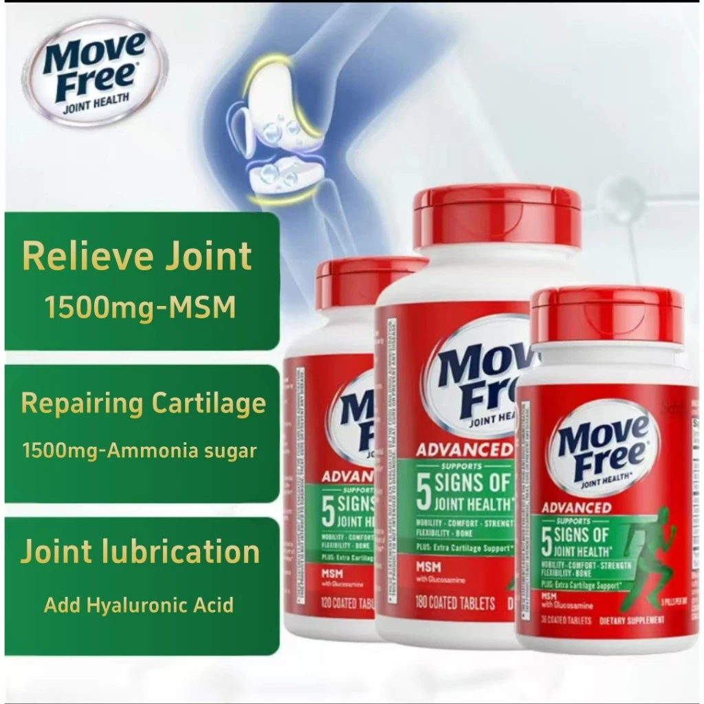 MoveFree Advanced MSM with Glucosamine Plus Extra Cartilage Support (120 tablets)EXP：2027 ...