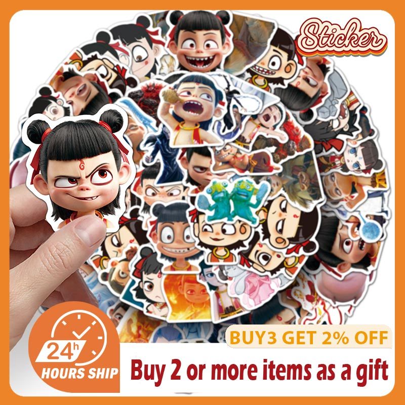 89pcs Ne Zha 2‌‌ Cartoon Sticker Chinese Animated Graffiti DIY Phone ...