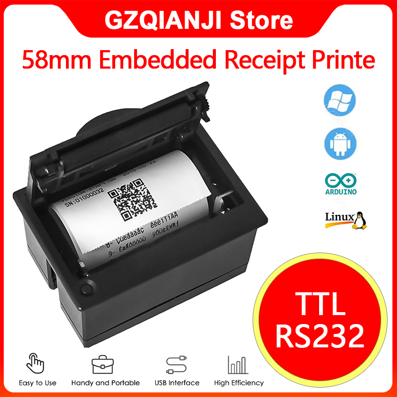GOOJPRT 58mm Embedded Receipt Printer USB TTL RS232 Interface High ...