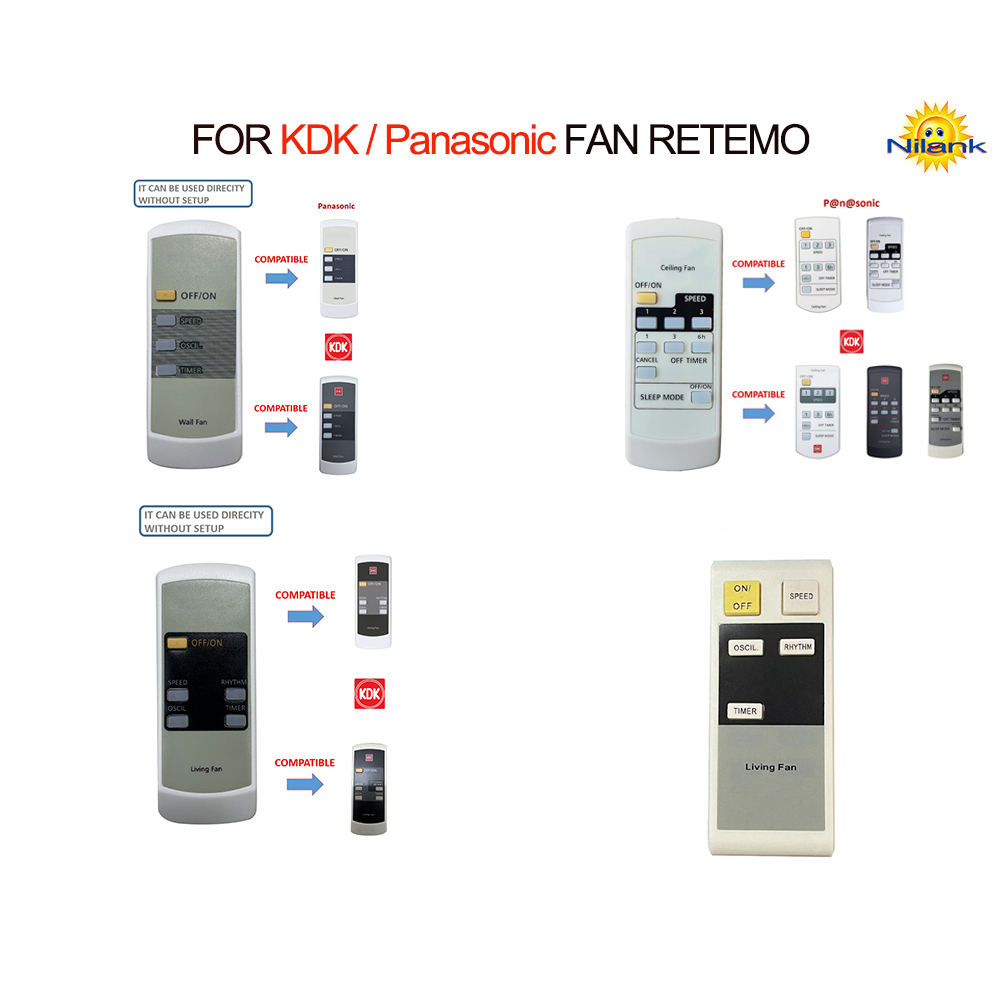 Suitable for Panasonic KDK Fan Remote Control Type Options Wall Fan ...