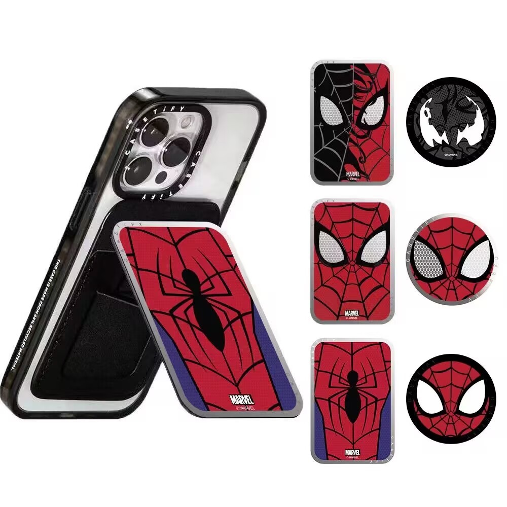 Cool Spider Man Magnetic Attraction Card Holder Phone Holder | Shopee ...