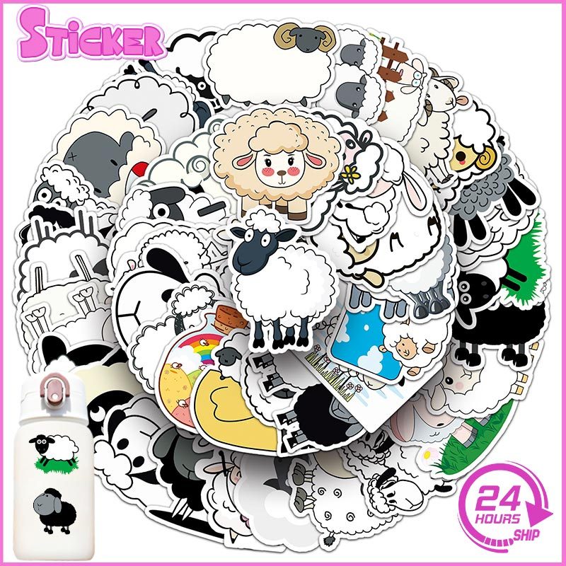 50PCS Cute Shaun The Sheep Cartoon Stickers DIY Graffiti Vinyl ...