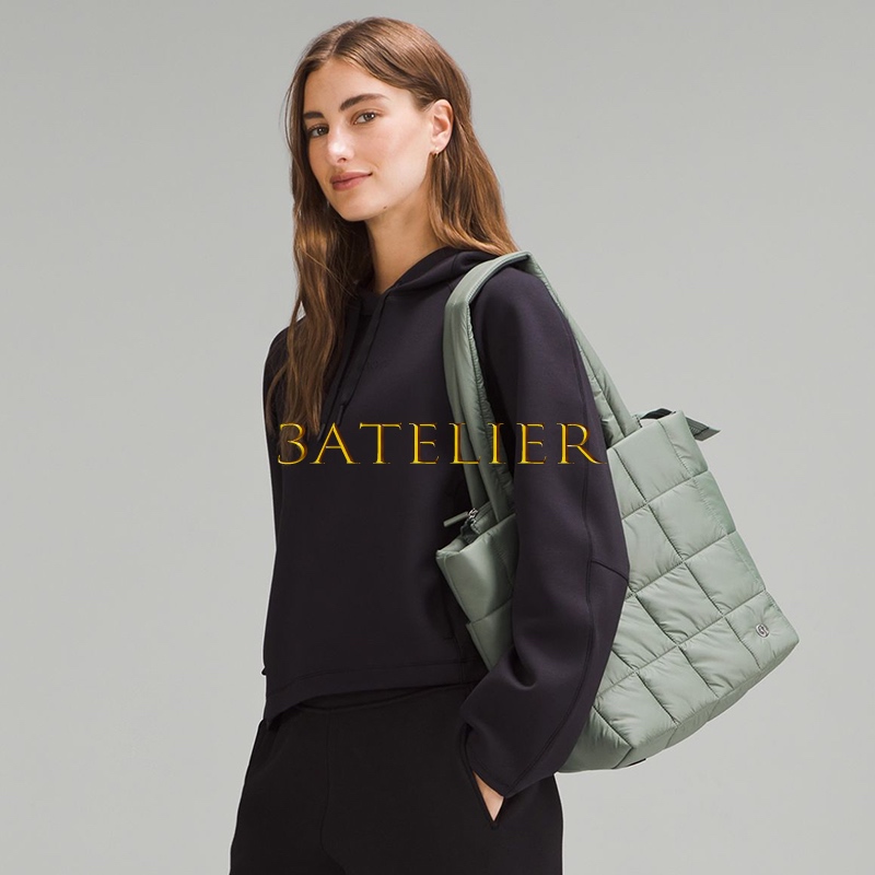 lulu Quilted Grid Tote Bag 12L lemon | Shopee Singapore