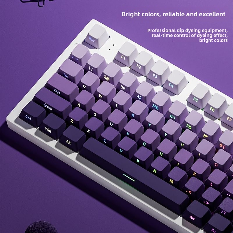 (SG STOCK) Lavender Keycap Gradient Color Side Print Shine Through OEM ...