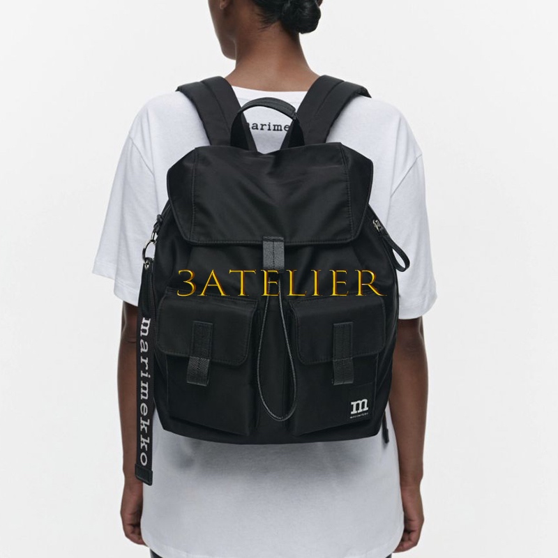 Marimekko Everything Backpack L Solid Black | Shopee Singapore