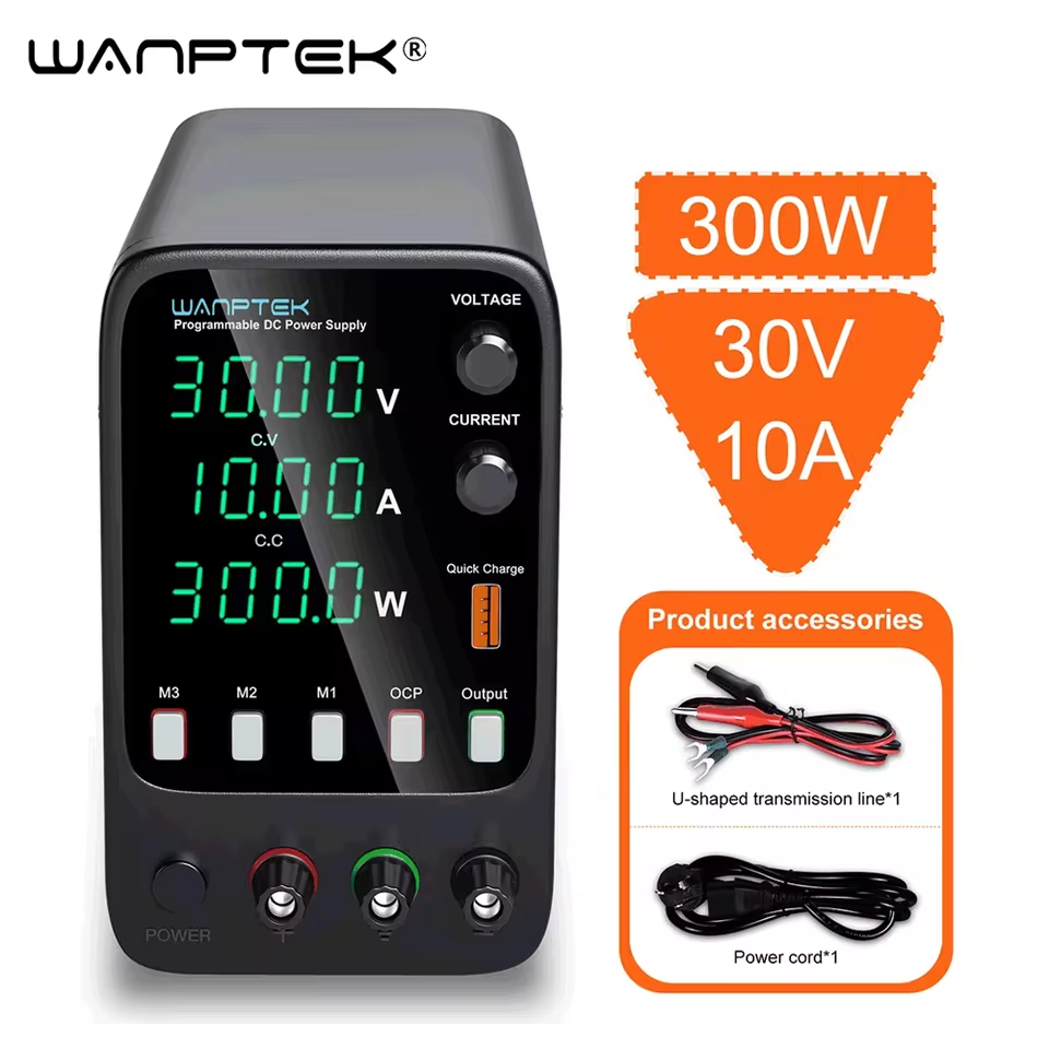 Wanptek Adjustable DC power supply 30V 10A 60V 5A Lab Bench Power ...
