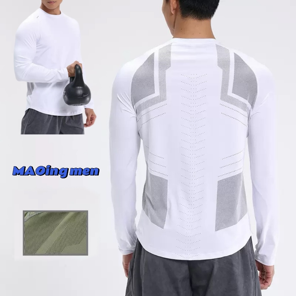 [MAOINGMEN] Men Compression Long Sleeve Tops Quick-Drying Breathable ...