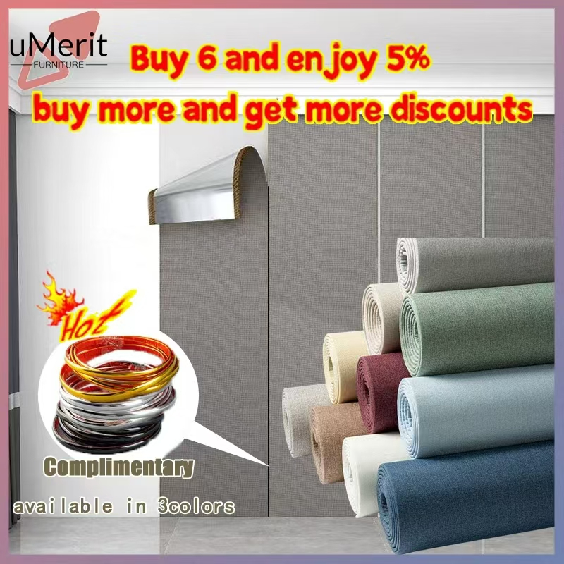 Linen wall cloth self-adhesive plain color thickened wall cloth thick ...