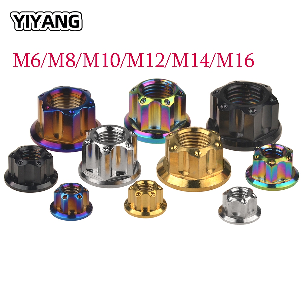 M6/M8/M10/M12/M14/M16 Titanium Alloy Fancy Nut Attaches fork Stem, Pot ...