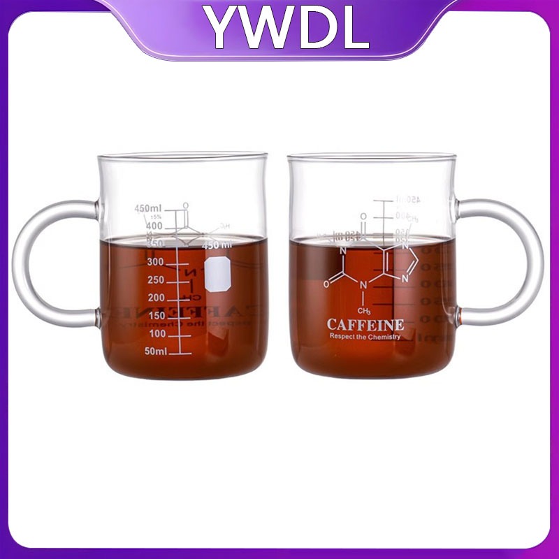 Glass Measuring Mug Borosilicate Glass Beaker With Handle Graduated ...