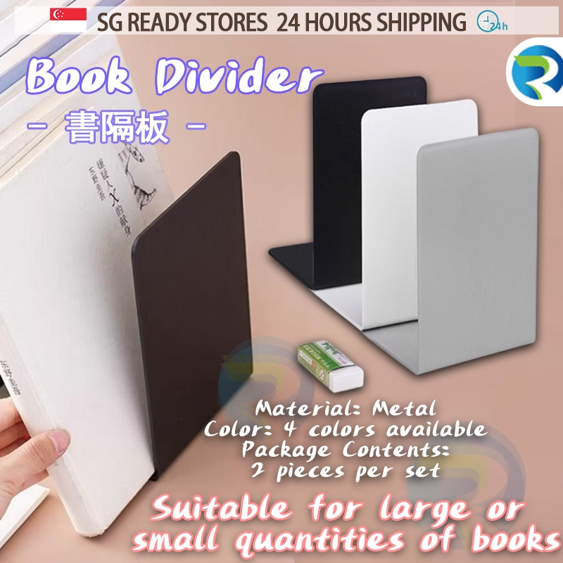 【SG Stock】2PCS/Book Divider/Metal Bookend Book Stand Bookends/Book ...