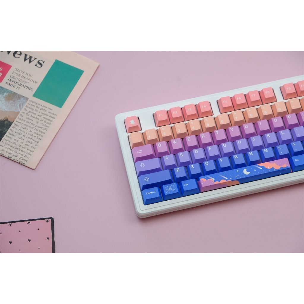 GMK Stars Moon Keycaps Set 129 Keys PBT Keyboard Cap Cherry Profile ...