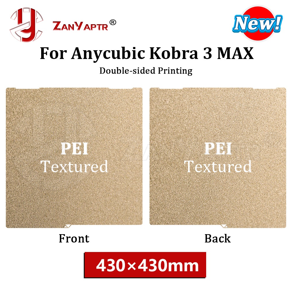 For Anycubic Kobra 3 MAX Build Plate 430X430MM Spring Steel Sheet Sheet ...